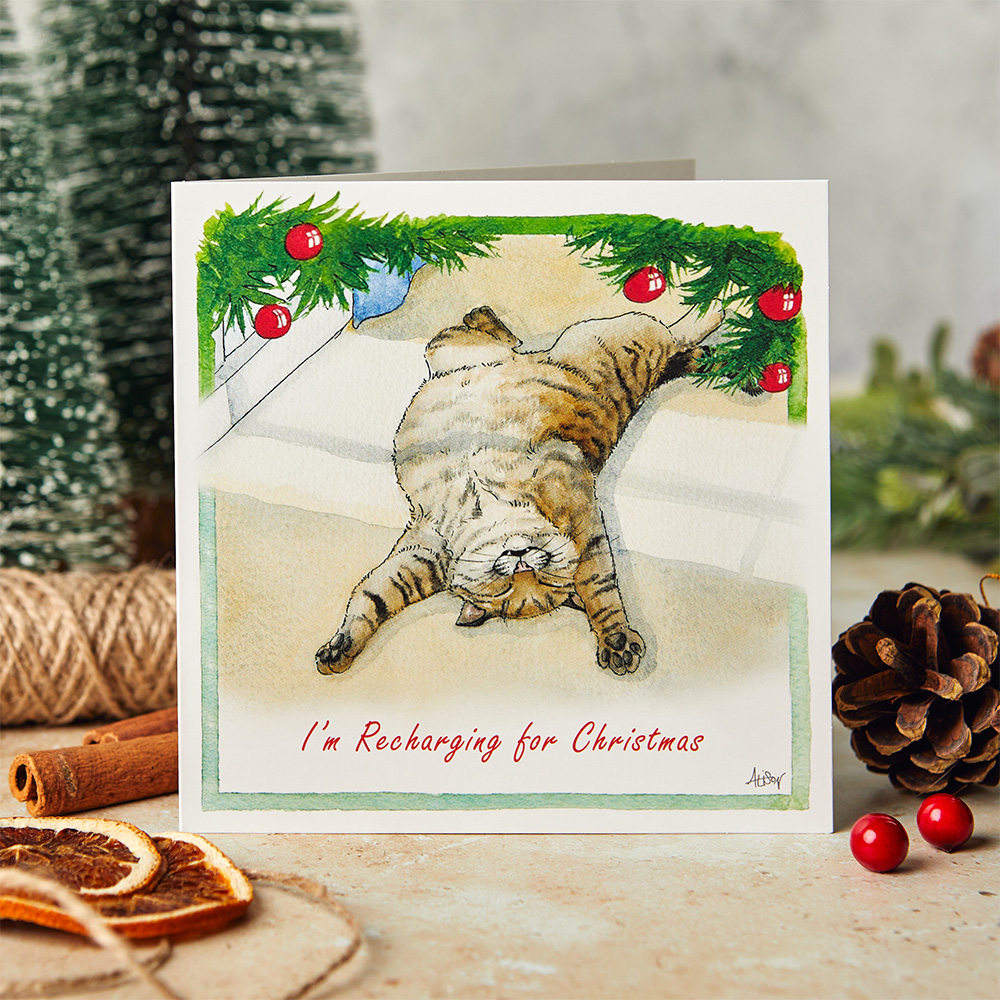 Cat christmas cards store